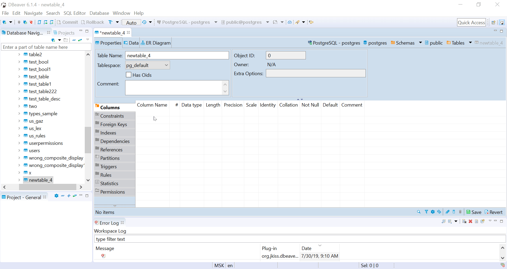 New Table Can T Be Created In Postgresql Using Db Navigator Tree · Issue 6377 · Dbeaver Dbeaver