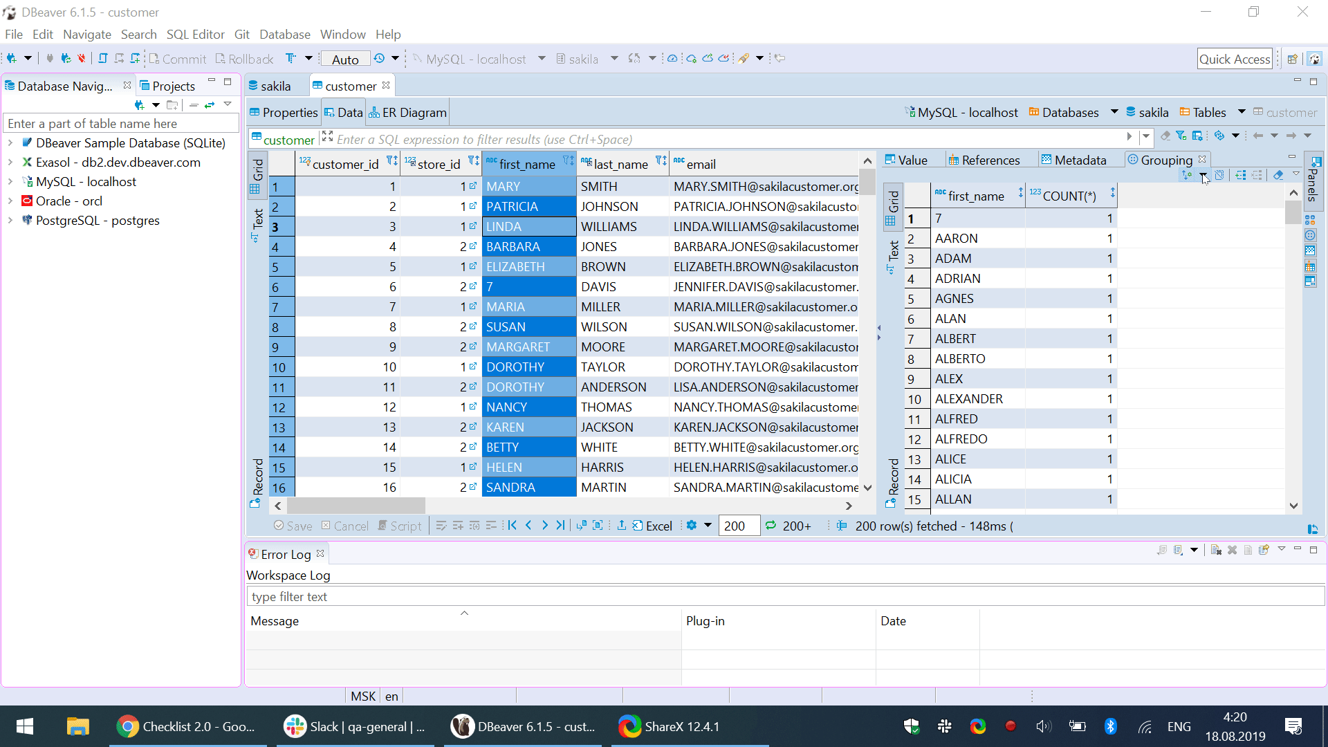btn "default sorting" in grouping panel · Issue #6546 · dbeaver/dbeaver · GitHub