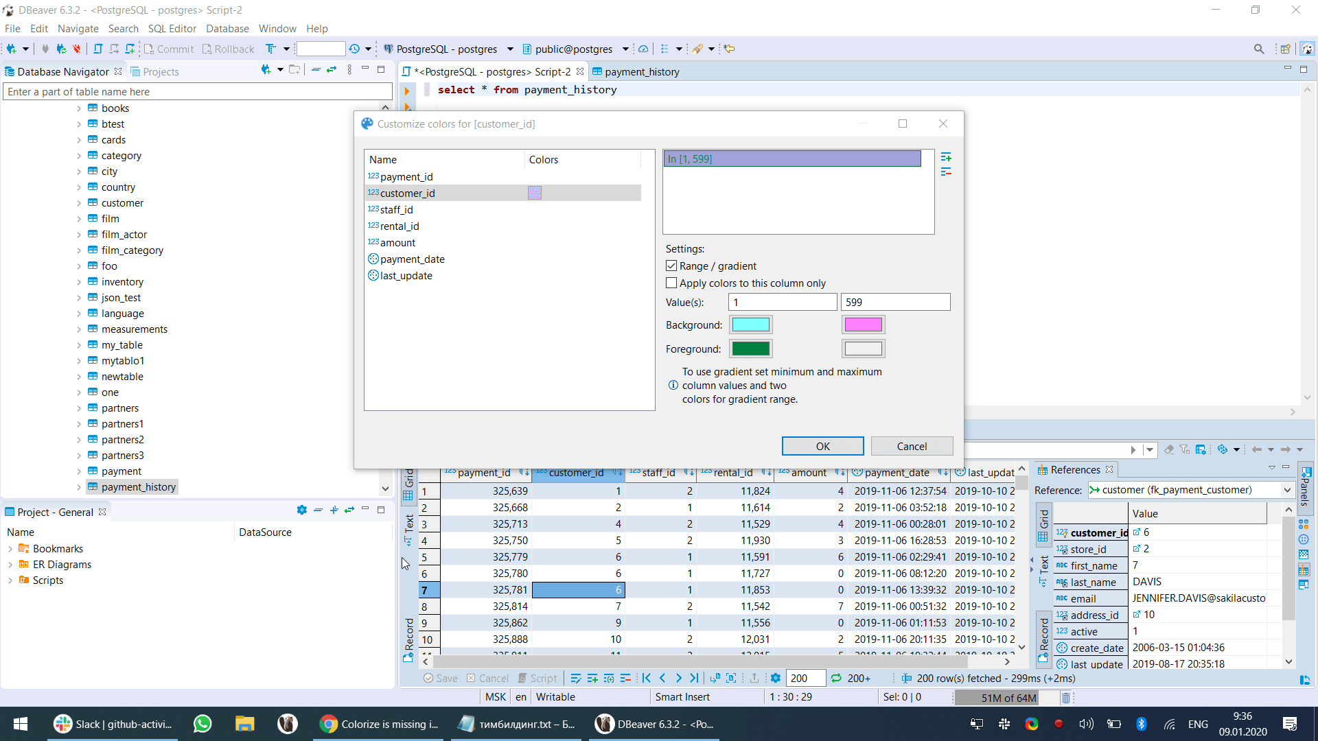View/Format in ResultSet: "column formats" and "row colors" do not work ...