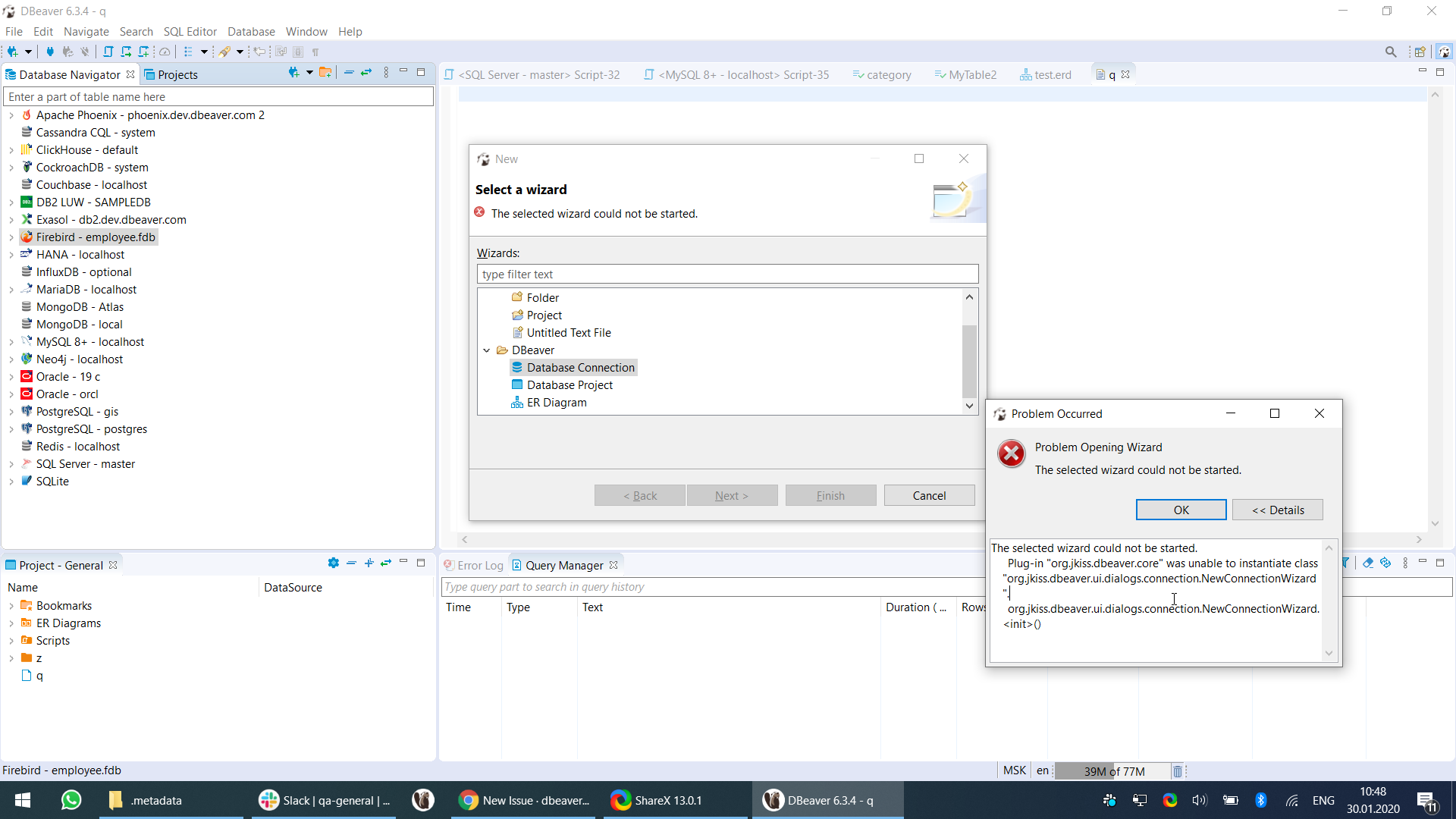 "Create new connection" (Ctrl+N) doesn't work in Main menu · Issue ...