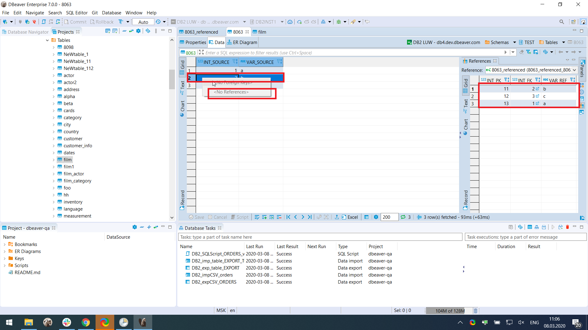 [DB2] References are not displayed properly · Issue #8063 · dbeaver/dbeaver · GitHub