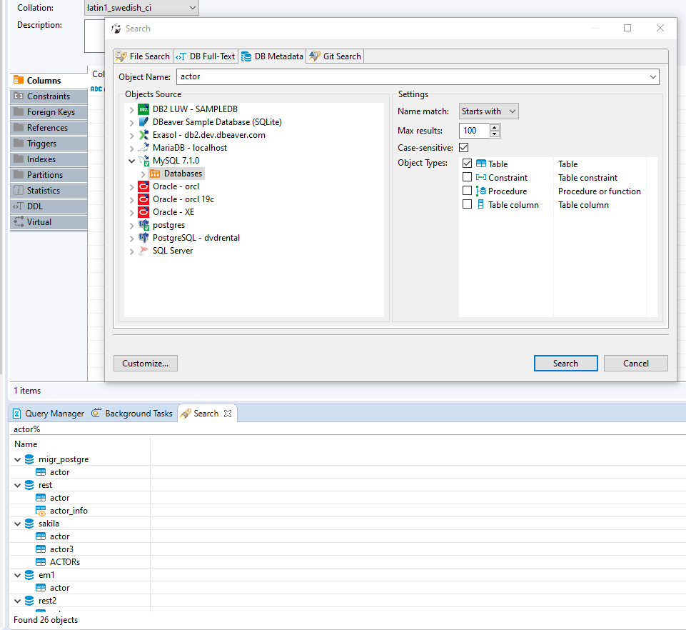 [MySQL] Case-sensetive function is not applied in Metadata search ...
