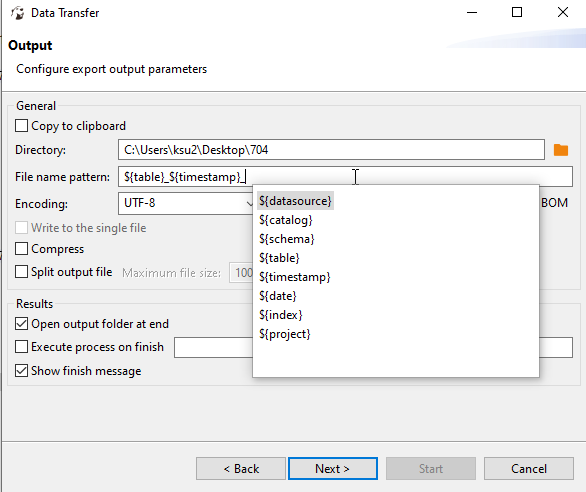 Allow editing filenames when exporting data to files · Issue #6965 · dbeaver/dbeaver · GitHub