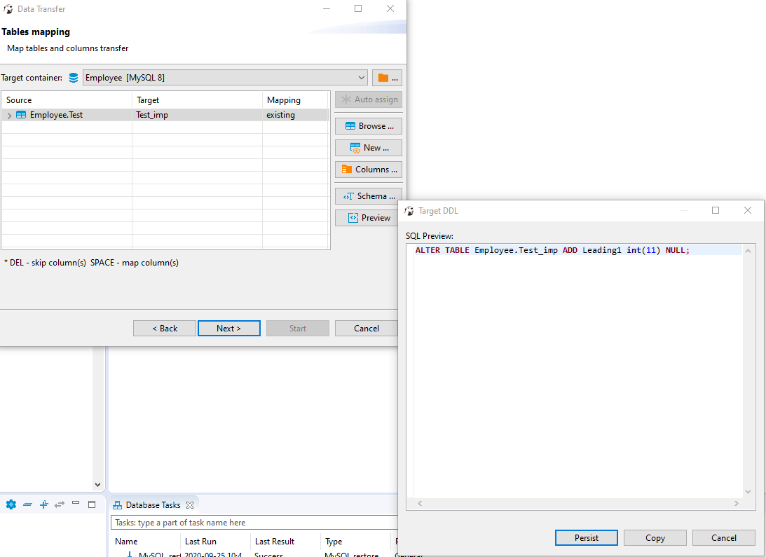 Table structure is imported when restrict Data import and restrict structure edit permissions ...