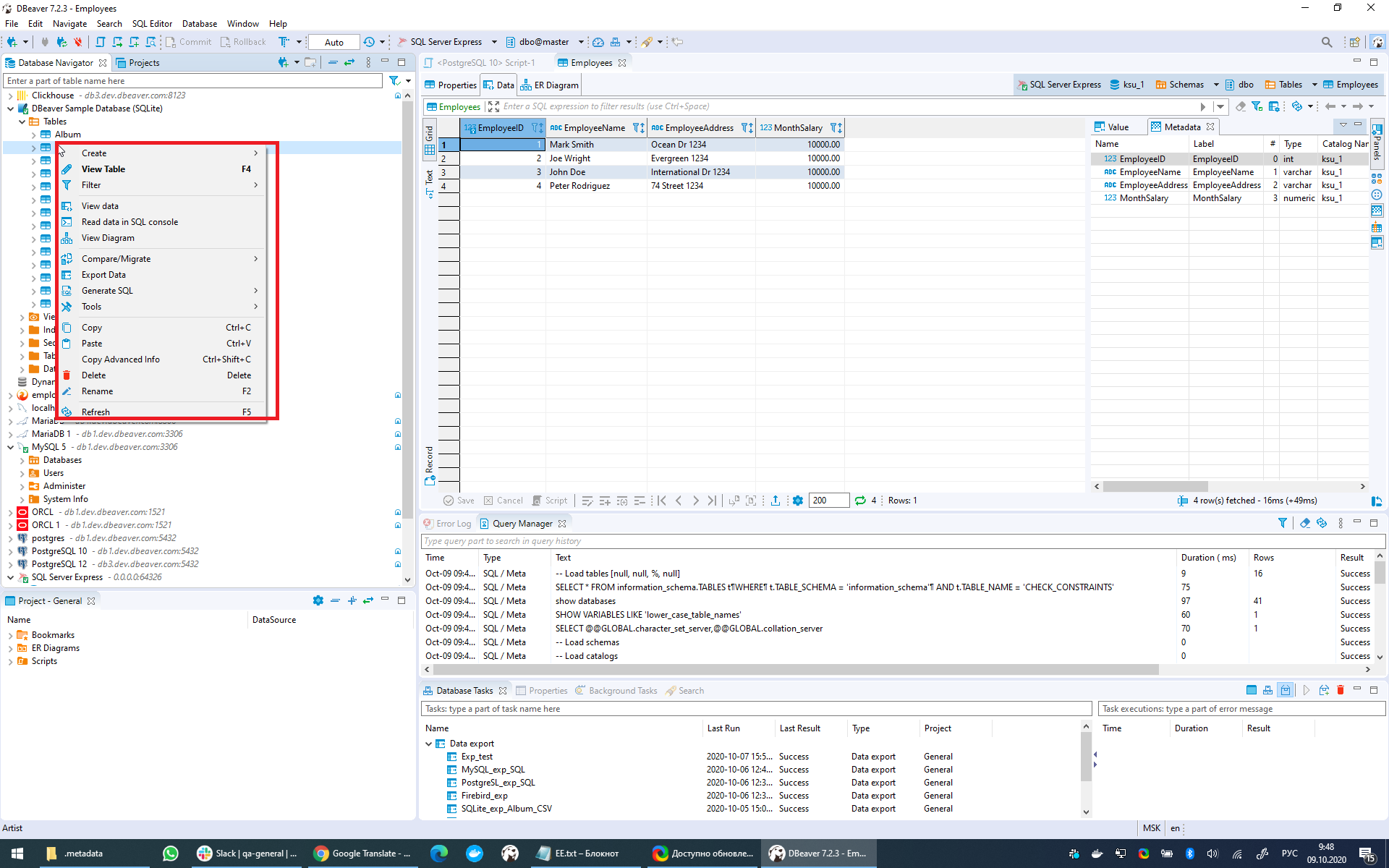 Import Table Option Dissapeared From Table Context Menu · Issue 10025 · Dbeaverdbeaver · Github