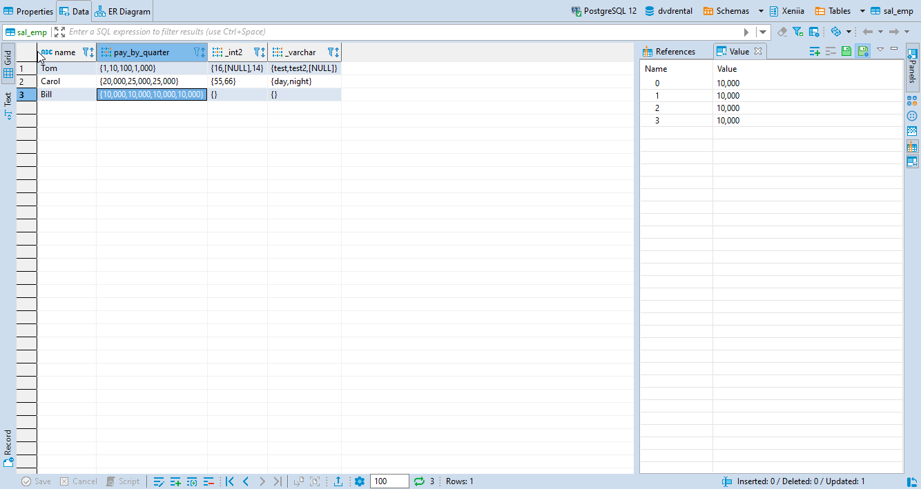 Postgres 12 - Array Editor does not work properly · Issue #10123 · dbeaver/dbeaver · GitHub