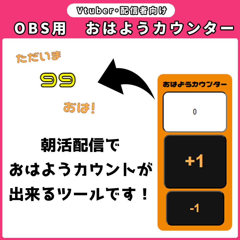 GitHub - Ohno-Tk/OBS_GoodMorningCounter: OBSで使えるおはようカウンタ