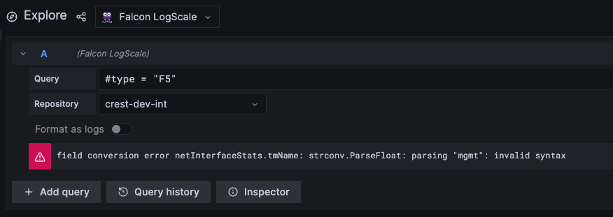 Parsing data error · Issue #48 · grafana/falconlogscale-datasource · GitHub