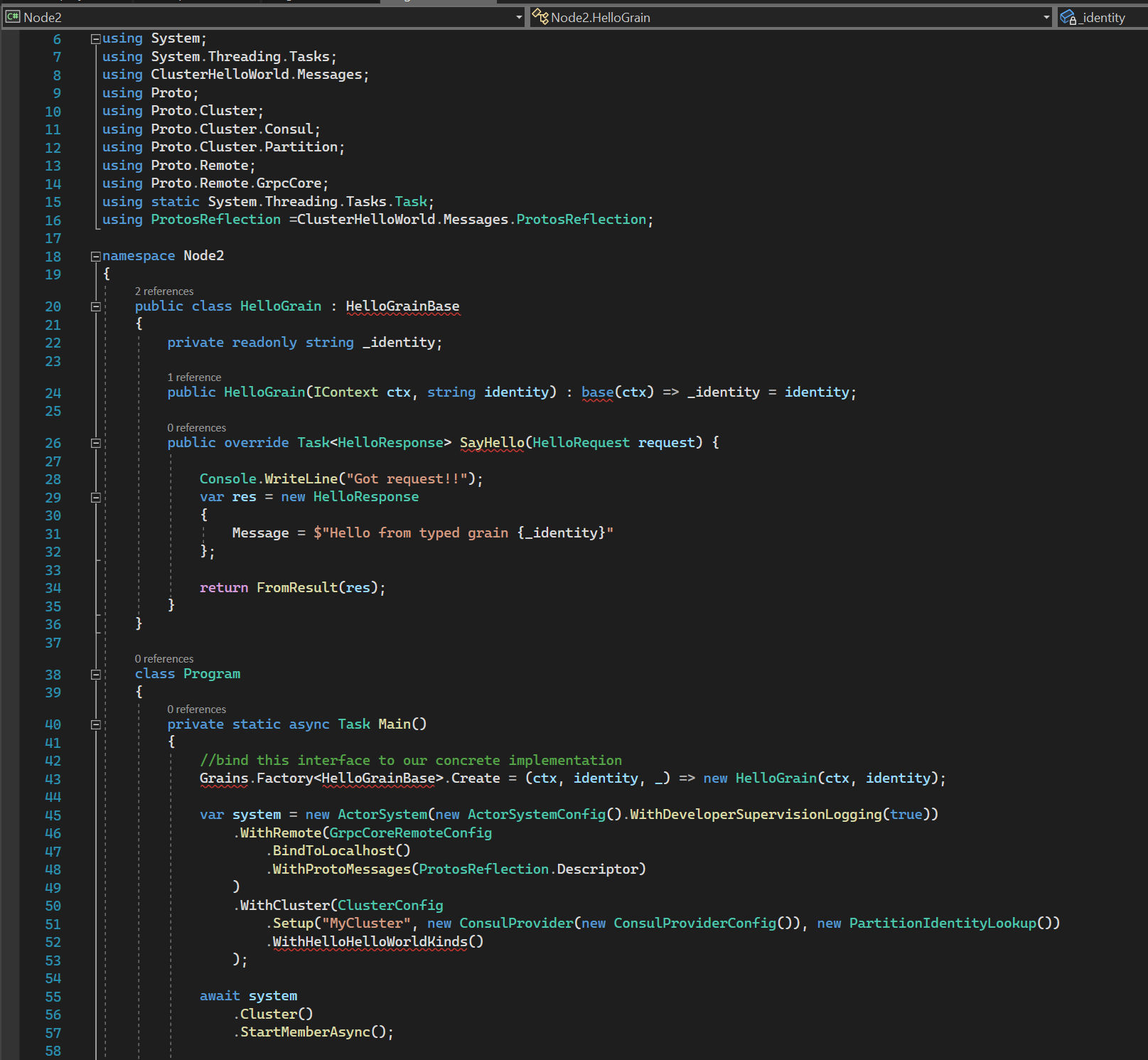 Grain sample seems broken again · Issue #1151 · asynkron/protoactor-dotnet · GitHub