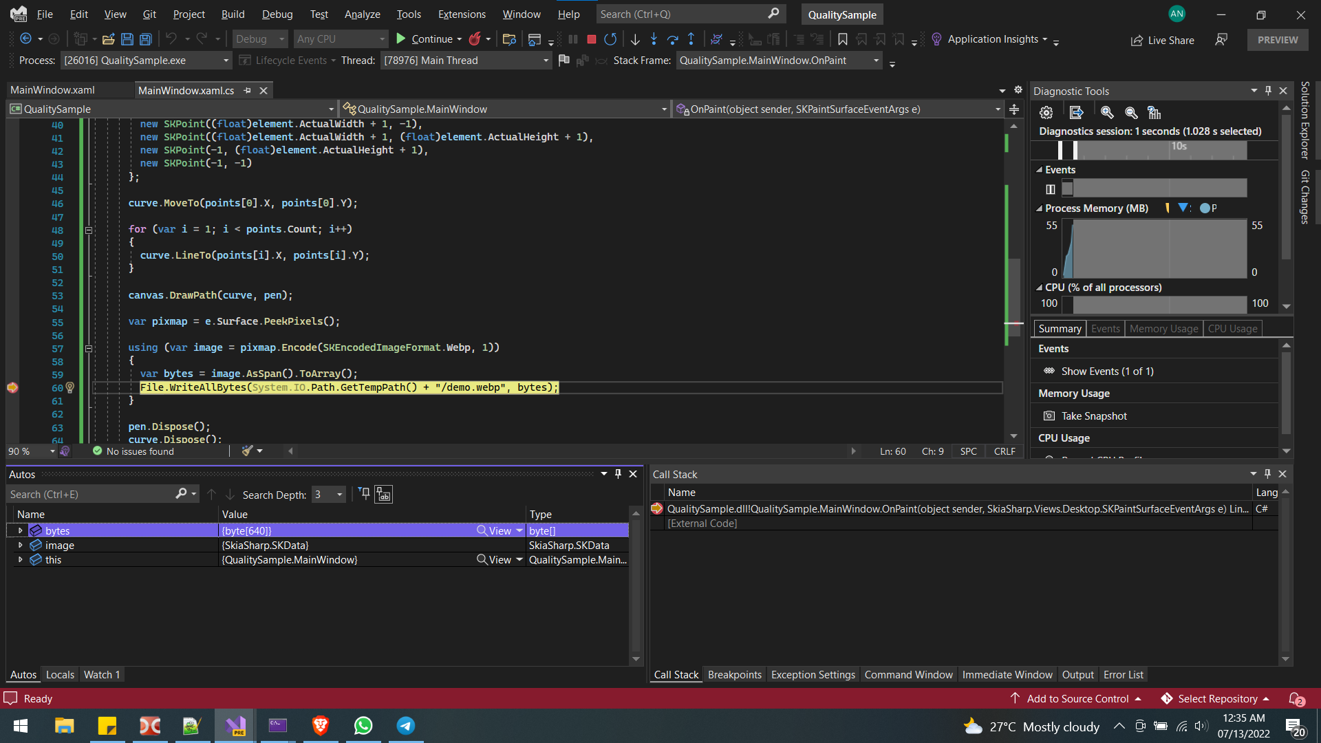 Bug Unexpected Behavior Of Encode With Quality Parameter · Issue 2164 · Monoskiasharp · Github