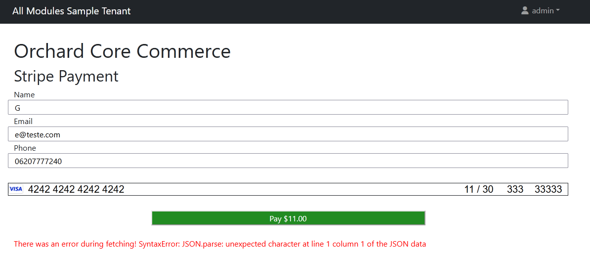 Stripe payments error out on tenants (OCC-27) · Issue #147 · OrchardCMS ...