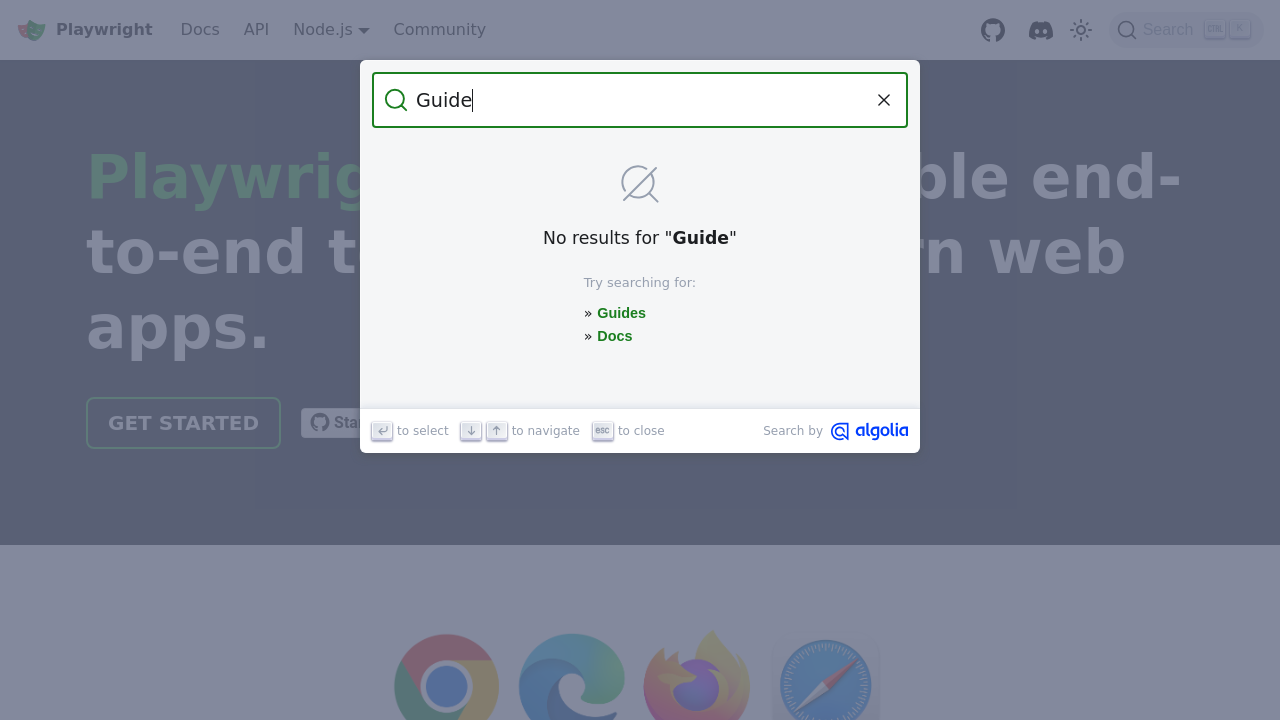Search Term On Playwrightdev Not Working When Running The Test · Issue 6515