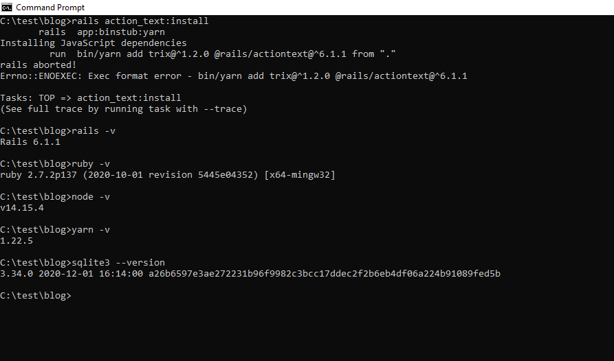 Action Text Installation Fails On Rails 6 1 1 · Issue 41123 · Rails Rails · Github