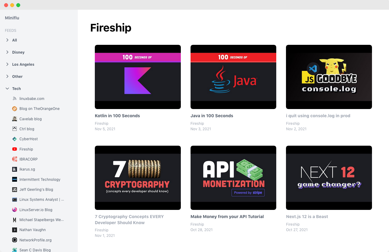 GitHub - jchue/miniflu: A simple, self-hosted client for Miniflux