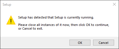 Setup has detected that setup is currently running · Issue #62476 ...
