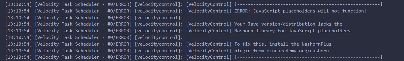 1.19.3: Nashorn Startup message on Velocity · Issue #2314 · kangarko/ChatControl-Red · GitHub