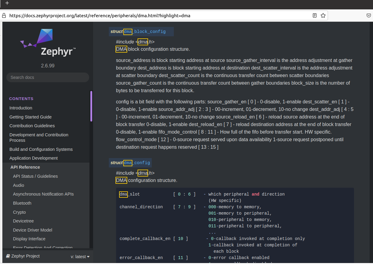 wrong documentation format on DMA peripheral API reference · Issue #37491 · zephyrproject-rtos ...