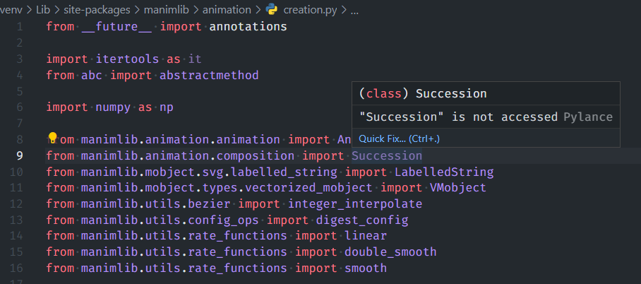 Remove unused import by alexrintt · Pull Request #1787 · 3b1b/manim · GitHub