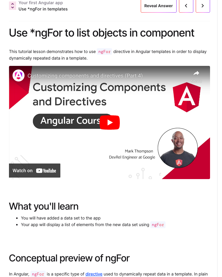 angular.dev tutorial "local" code is outdated and very different from "browser" code · Issue ...
