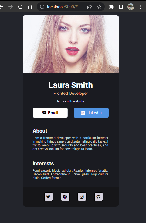 GitHub - mivgubel/React-Personal-Info-Page: a personal info page created with REACTJS (HTML, CSS ...