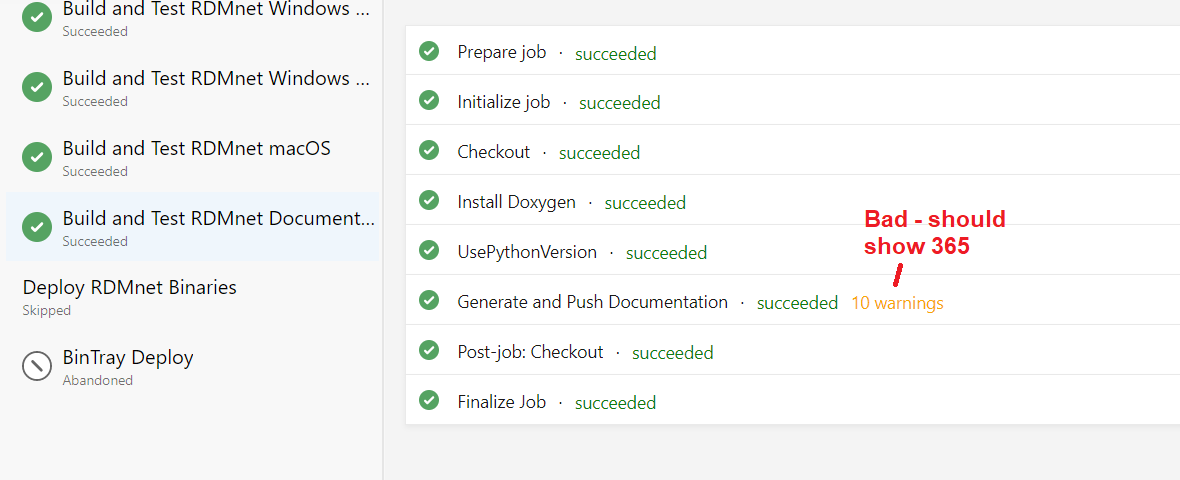 Only Up To 10 Warnings Logged From A Shellscript Task Are Displayed In