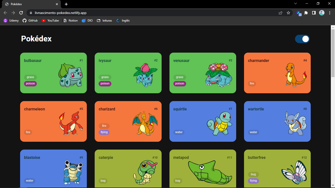 GitHub - livnascimento/pokedex: Pokédex 1ª geração