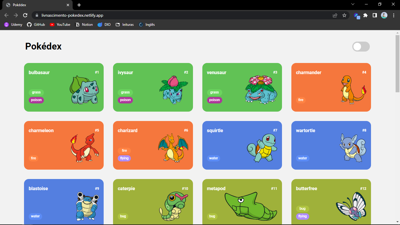 GitHub - livnascimento/pokedex: Pokédex 1ª geração