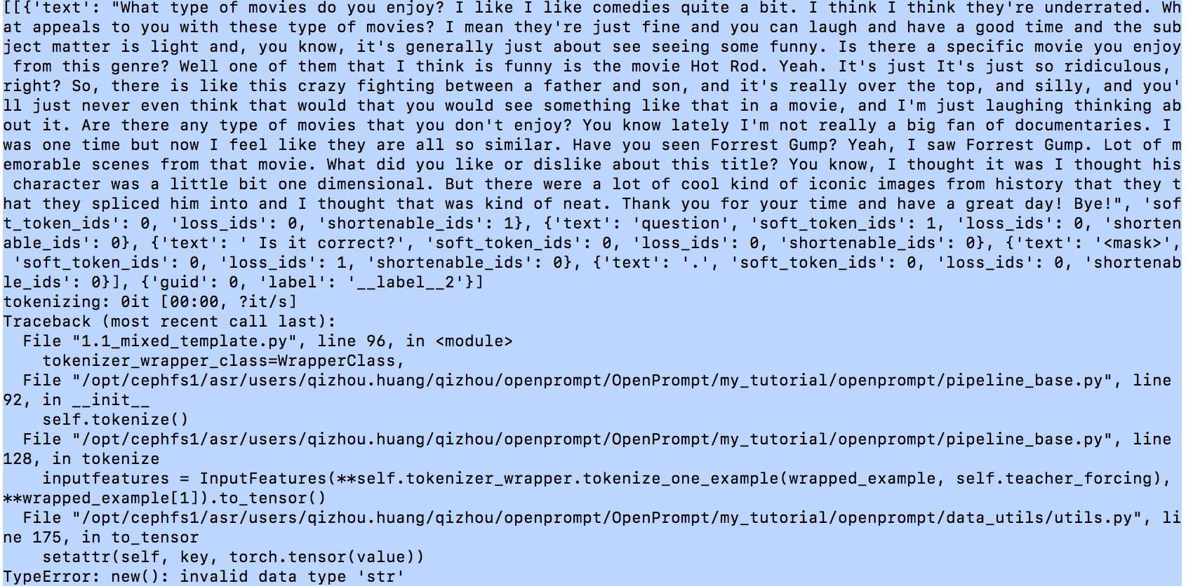 Fail to use tutorial 1.1 · Issue #119 · thunlp/OpenPrompt · GitHub
