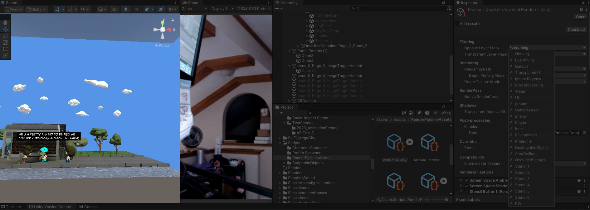Vuforia Ar Camera Doesnt Work With Urp Stencil Buffers And Mixed Opaque Layer Masks · Issue 34 