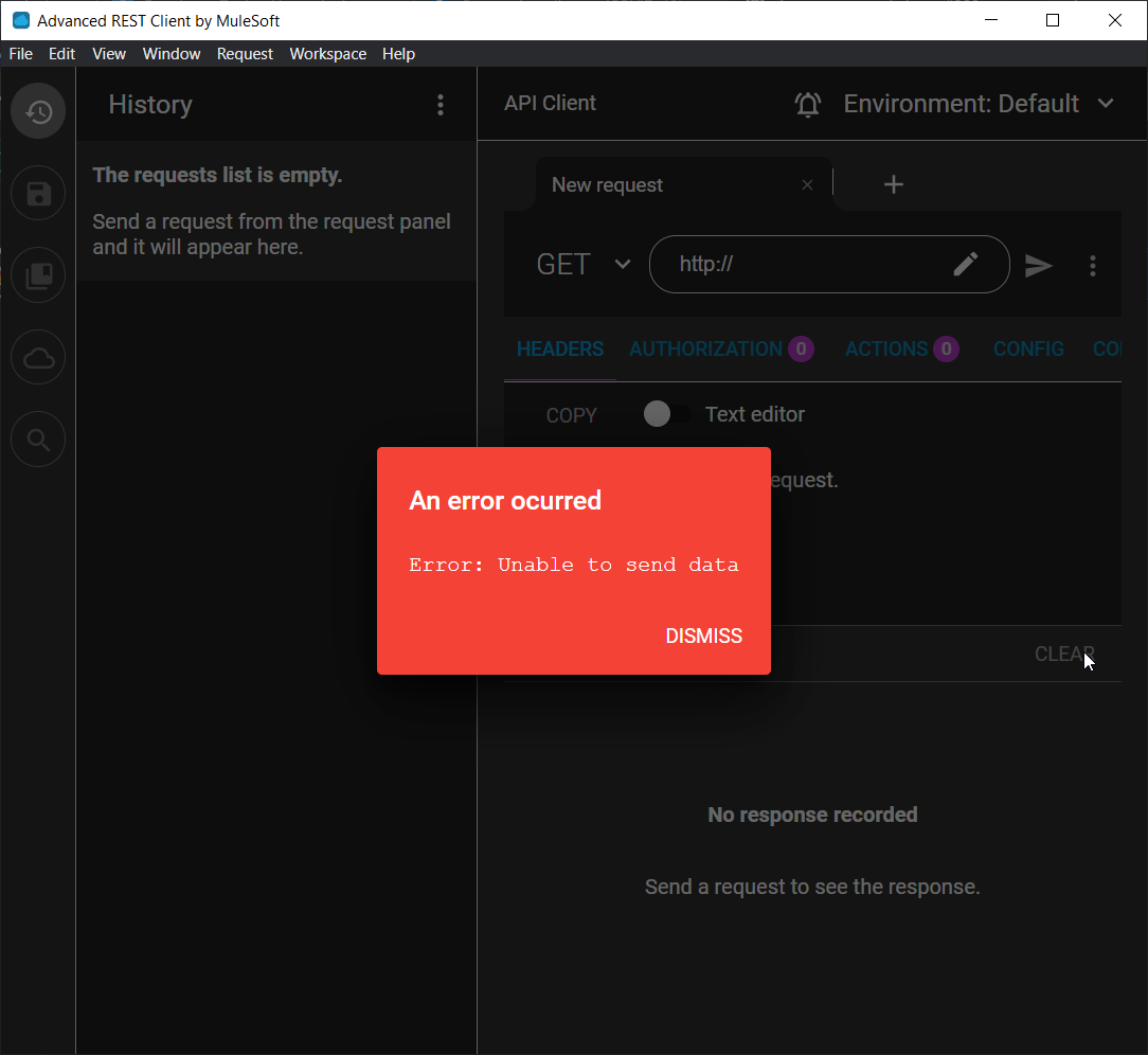 An error ocurred · Issue #389 · advanced-rest-client/arc-electron · GitHub