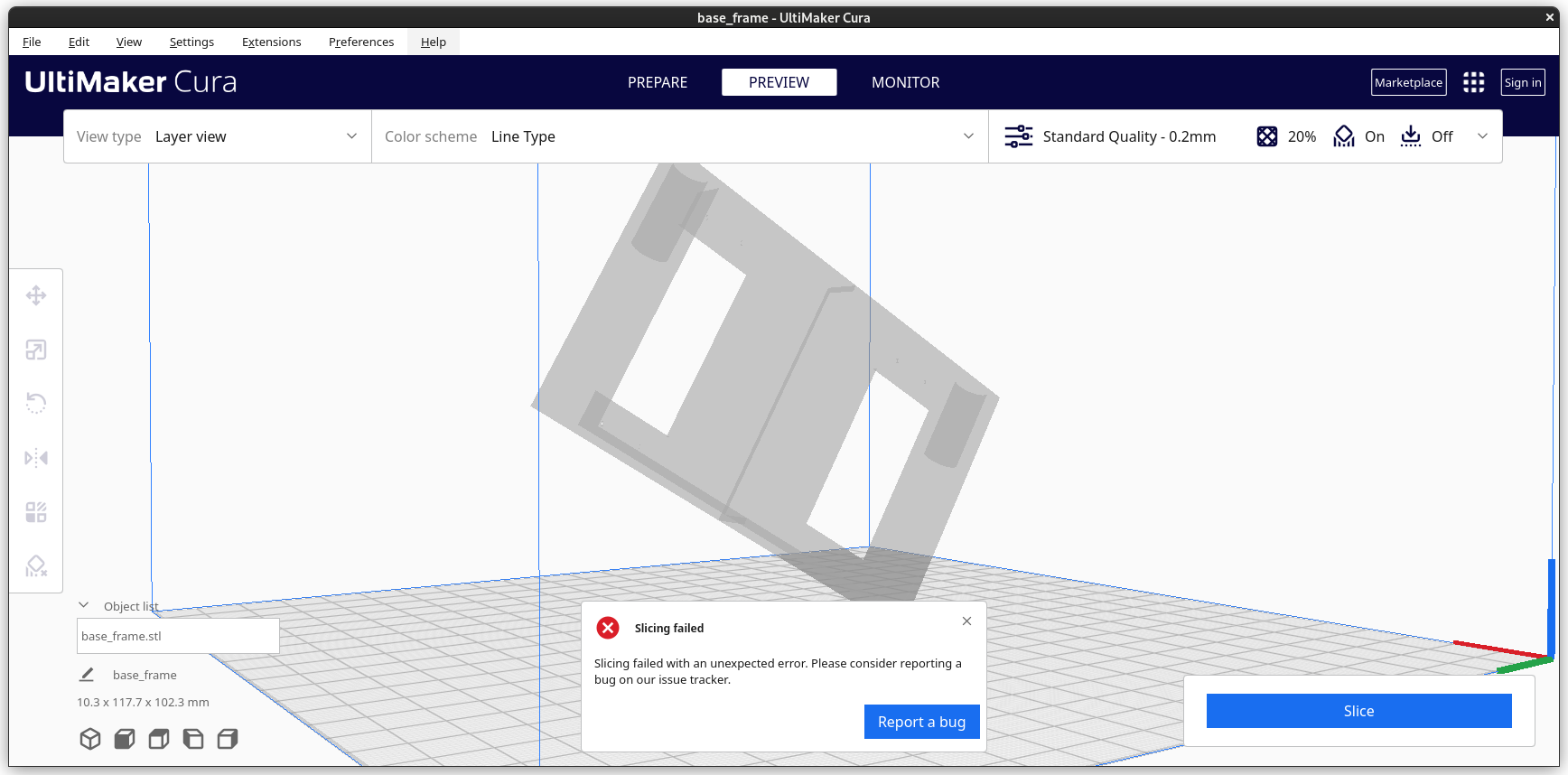 Error during tree slicing in 5.3.1 · Issue #15596 · Ultimaker/Cura · GitHub