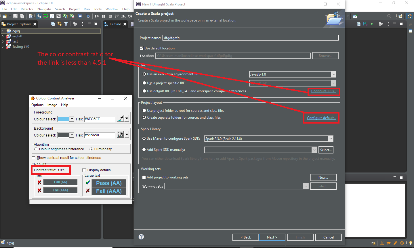 [Accessibility]A11y_ Java Tooling for IntelliJ/Eclipse_Deploy Web App_Color Contrast: In Dark ...