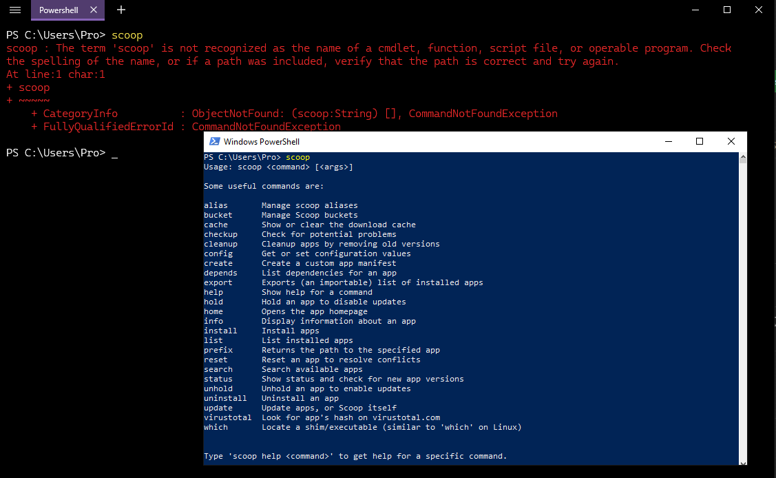 Fluent Terminal not recognizing scoop commands · Issue #924 · felixse/FluentTerminal · GitHub