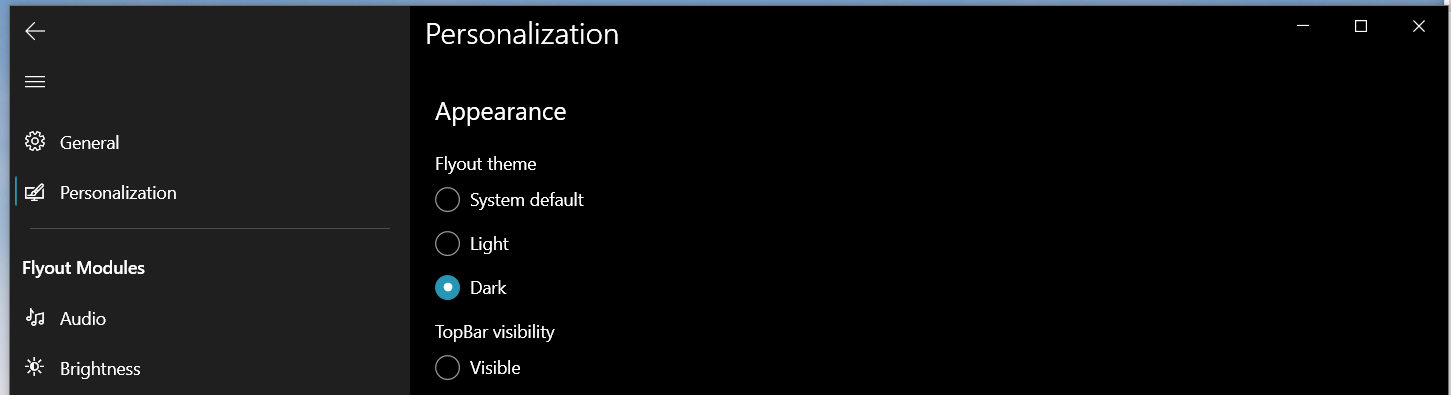 Add some gap between the settings window borders and the top heading ...