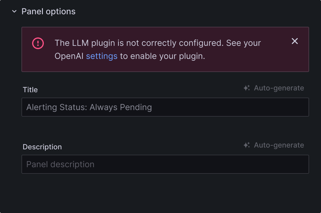 Design The Error Message When Users Need To Configure The Plugin · Issue 74285 · Grafana
