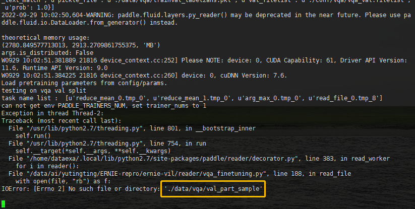 ernie-vil在data/vqa路径下缺少val_part_sample文件 · Issue #863 · PaddlePaddle ...