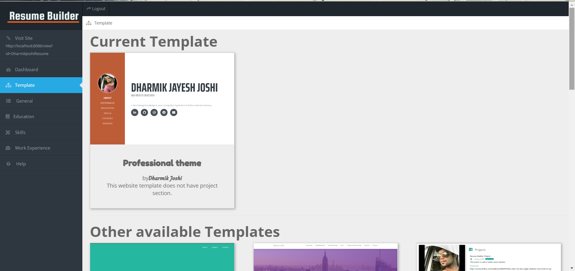 GitHub - DharmikJoshi-is-star/Resume-Builder-Website: Resume builder ...