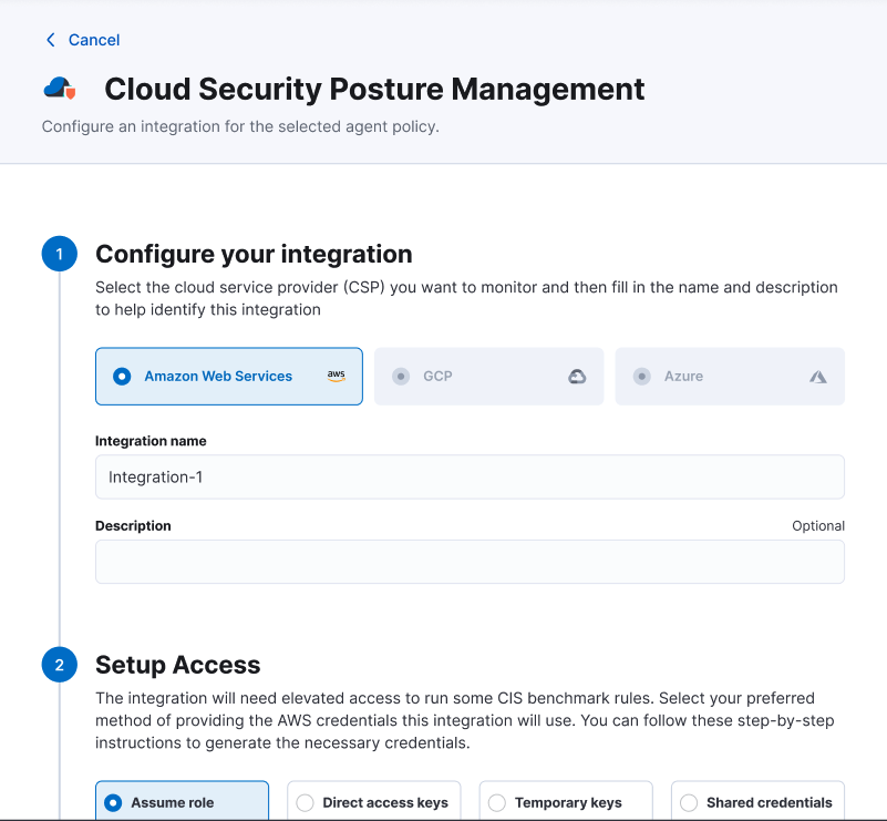 [Cloud Posture] CSPM integration - Create new CSPM integration installation form · Issue #146527 ...