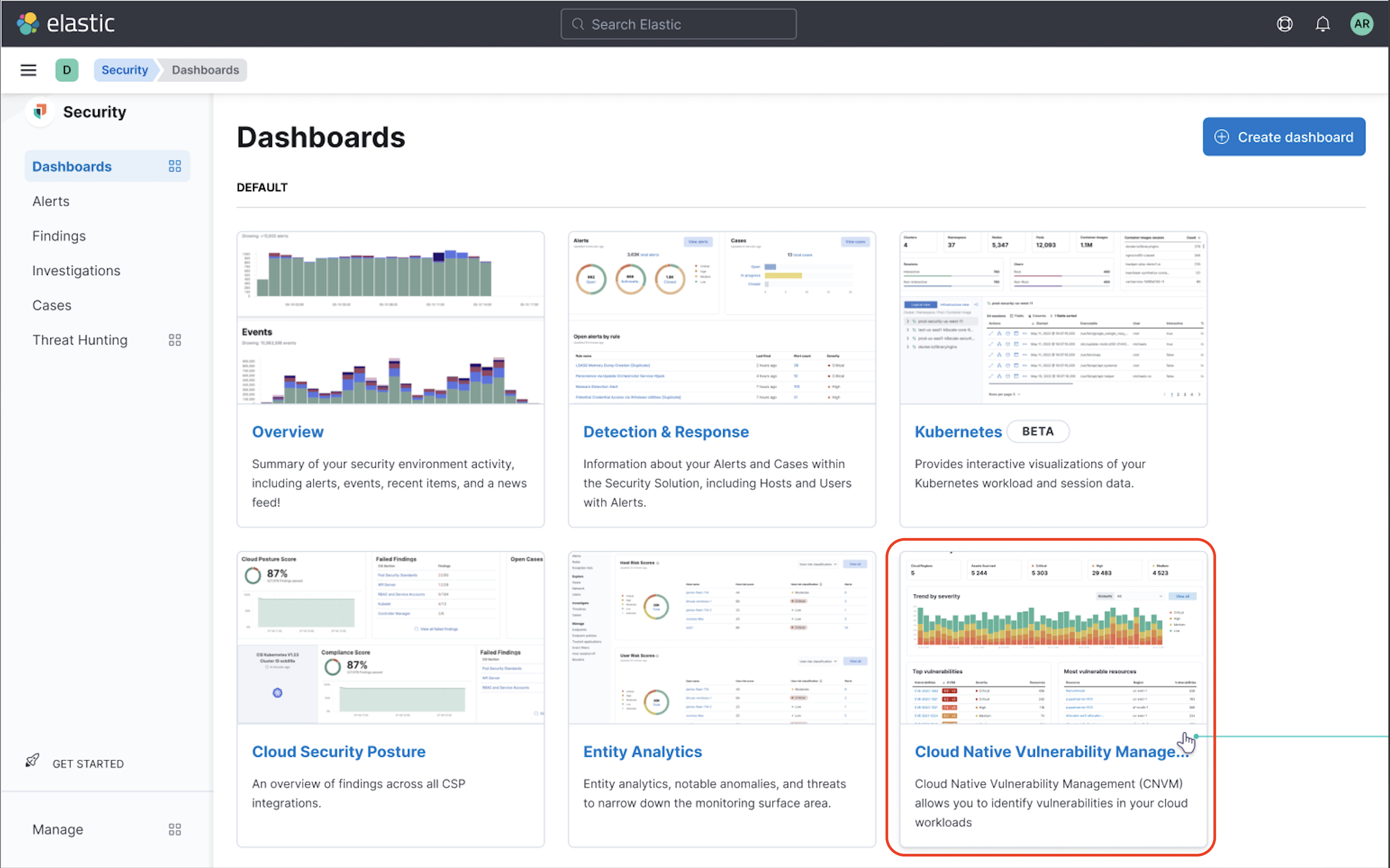 [Cloud Security] [CNVM] Dashboard - Add dashboard placeholder page · Issue #158062 · elastic ...