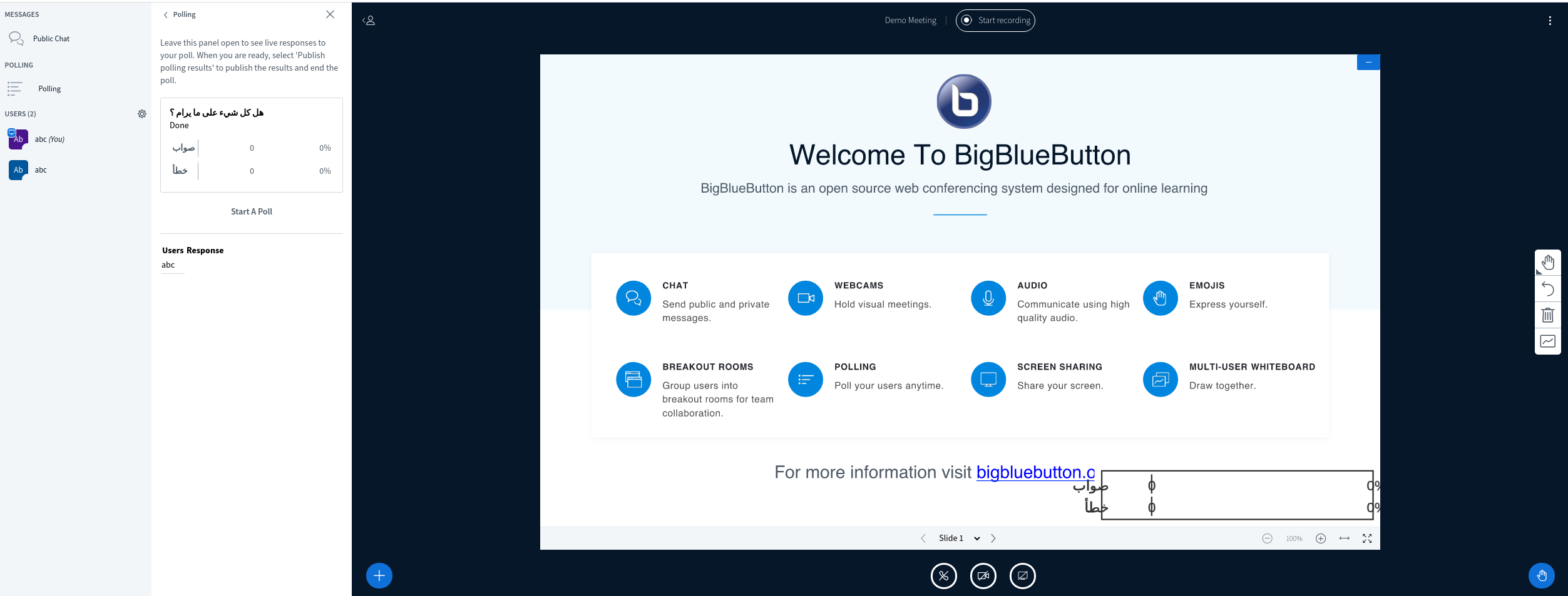 Poll results: Spacing issue for RTL languages · Issue #11768 · bigbluebutton/bigbluebutton · GitHub