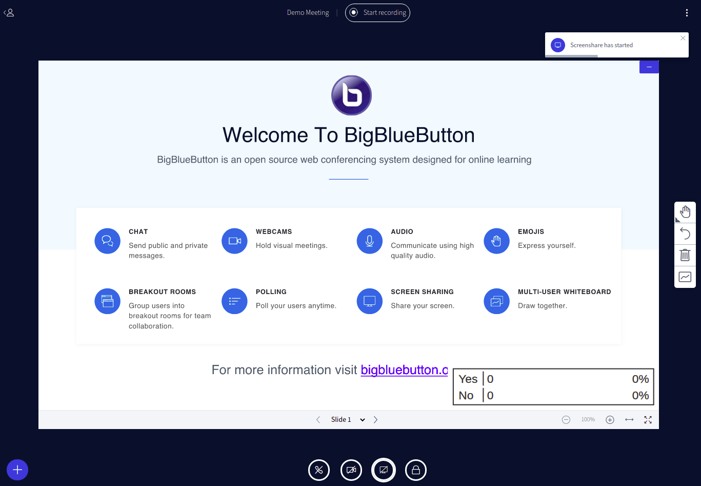 23 Screenshare Startend Notifications Are Showing The Opposite · Issue 10758 · Bigbluebutton