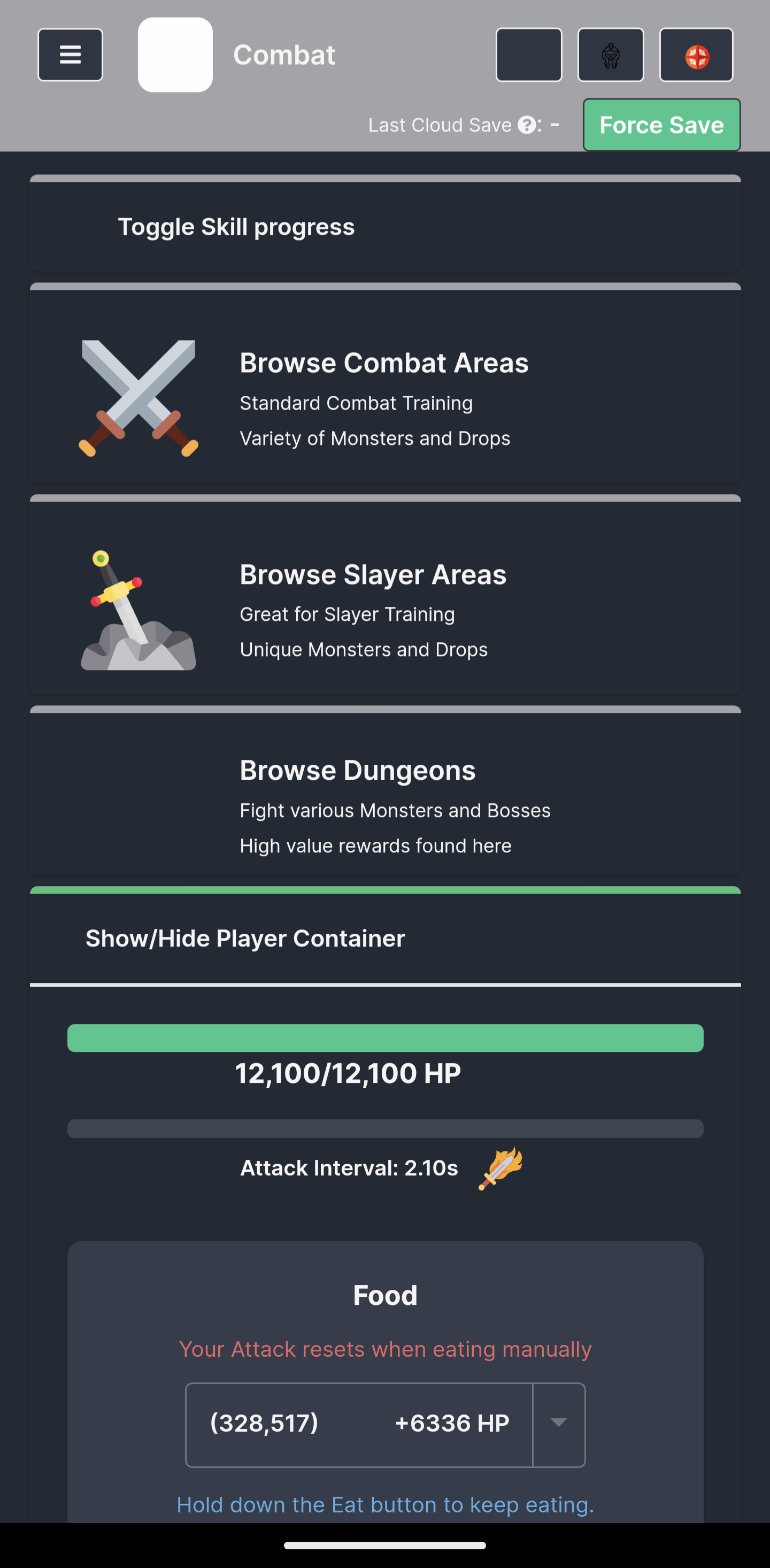 [bug] Android Game Crashes When Loading Local Cloud Save · Issue 3272 · Melvoridle