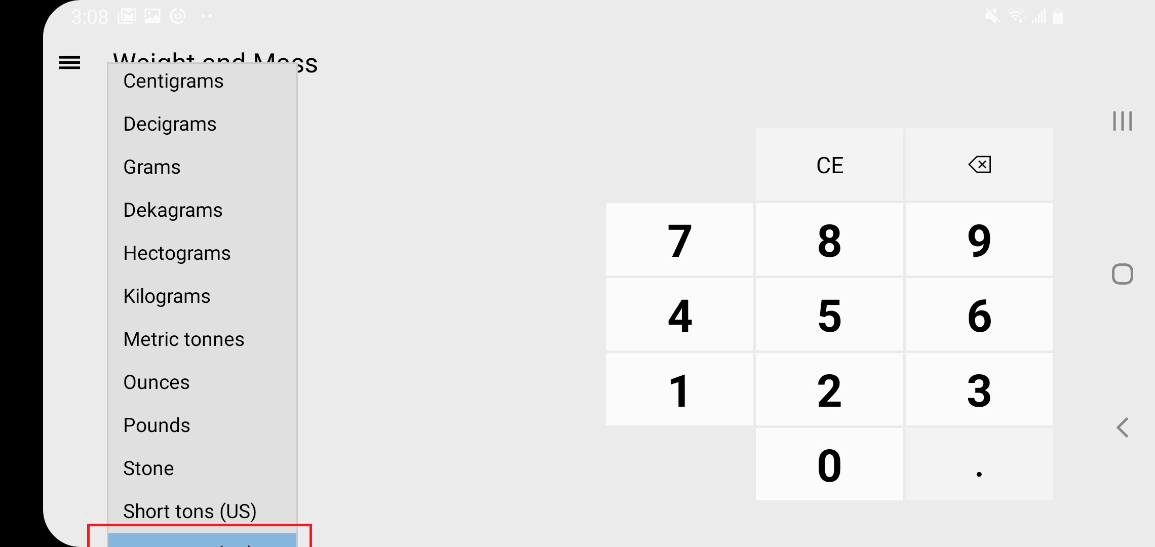 [Calculator][Android] Last drop-down option isn't visible for some ...