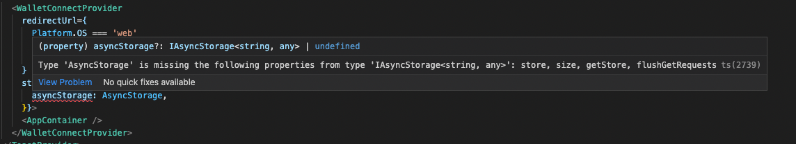 Types problem in AsyncStorage when using WalletConnect in RN Dapp · Issue #745 · react-native ...