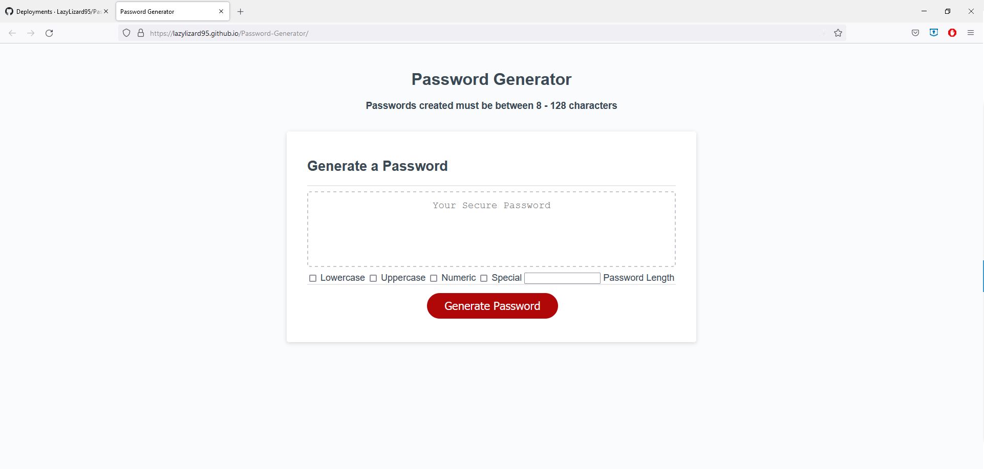 GitHub - LazyLizard95/Password-Generator: Application that generates ...