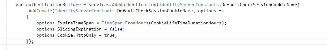Identity server logs out at every 30 min, not able to set idsrv.session ...