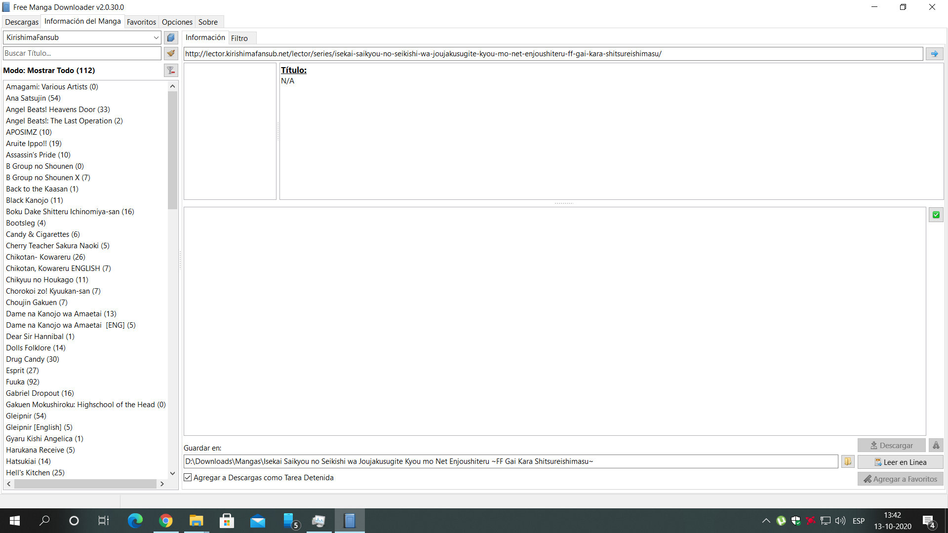 [bug-website module] LectorManga, kirishimafansub · Issue #101 · dazedcat19/FMD2 · GitHub