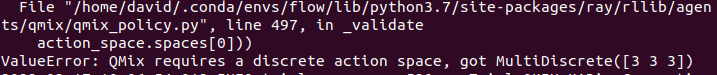 [Feature] support QMIX with multidiscrete action space · Issue #23266 · ray-project/ray · GitHub