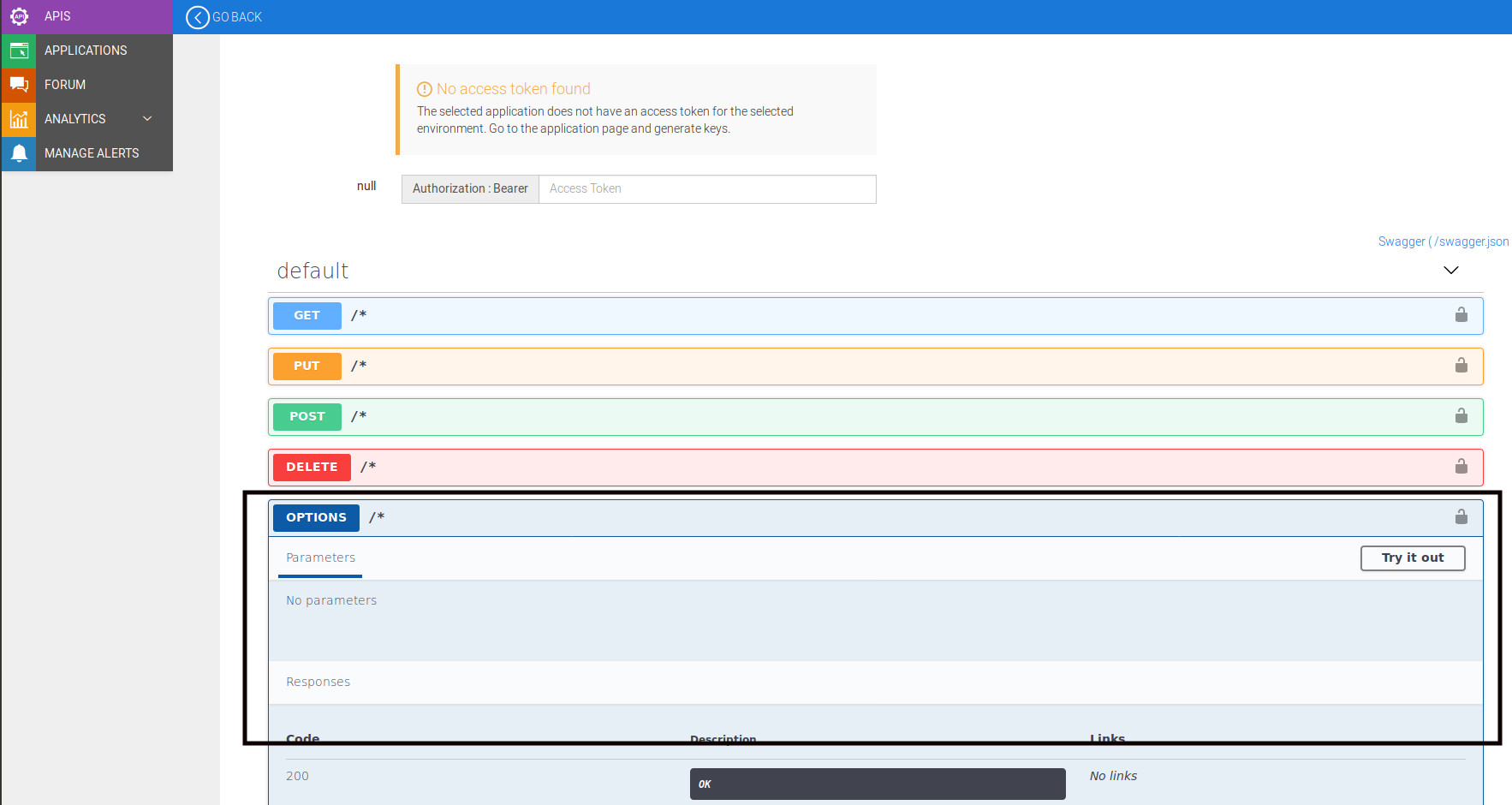 Issue found when adding options as a Http Resource by using REST API ...