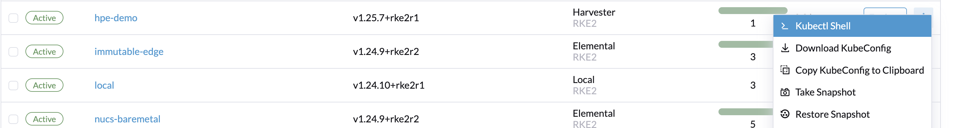 Snapshot Restore Unavailable For Nodes Updating · Issue 8702 · Rancherdashboard · Github